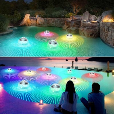Floating Swimming Pool Disco Light - Solar Powered Water Drift LED ...
