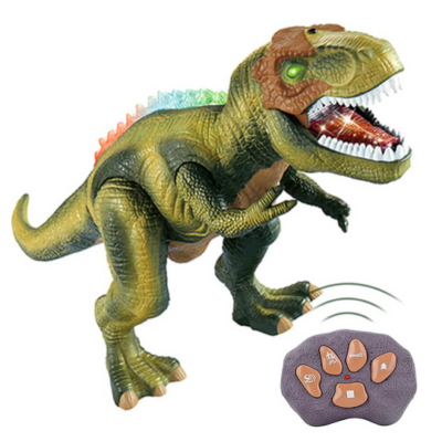 Remote Control T-Rex Dinosaur With LED Light Up, Walking & Roaring ...