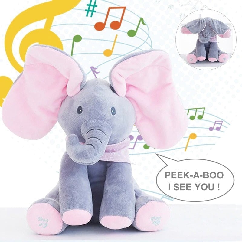 Peek-a-boo elephant plush toy, animated movements make it an ideal toy ...