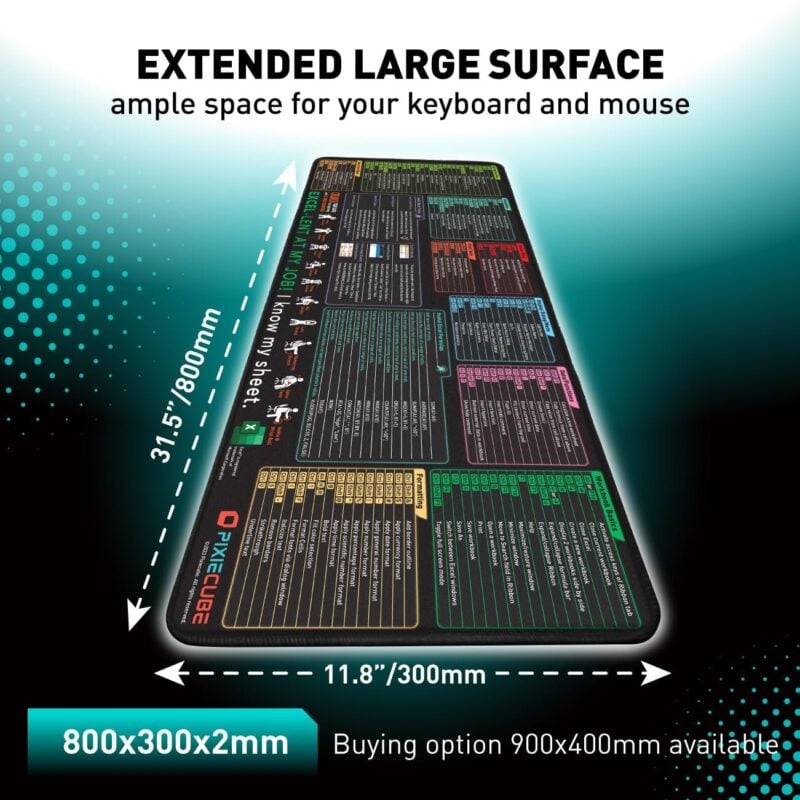 Excel Cheat Sheet Desk Mat - Banlight