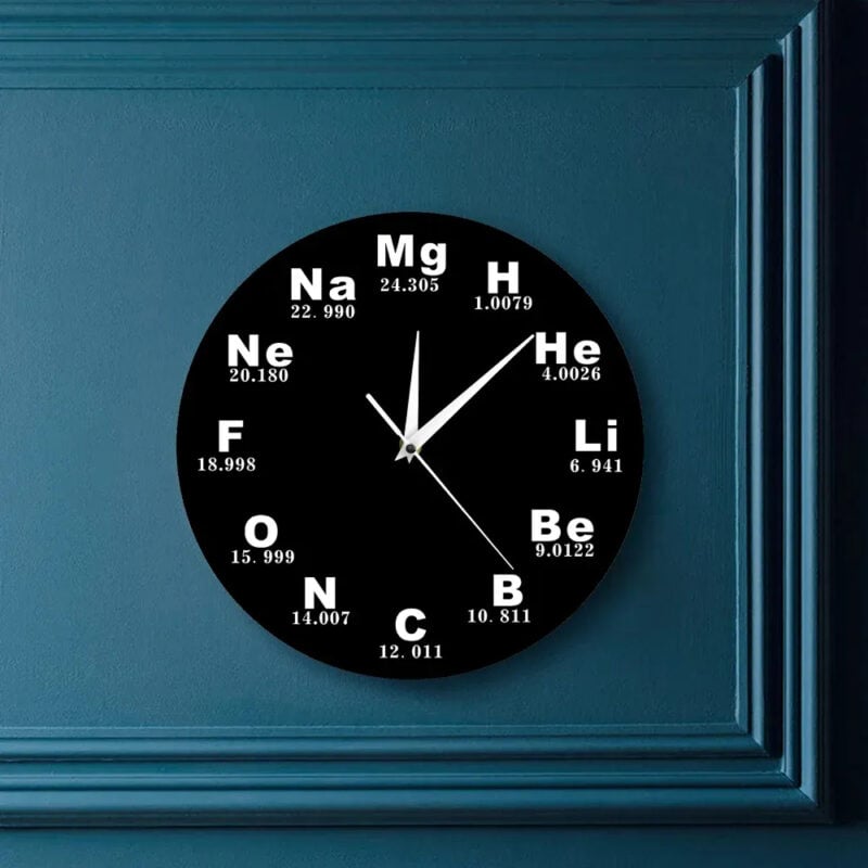 Periodic Table Of Chemical Elements Wall Clock - Banlight