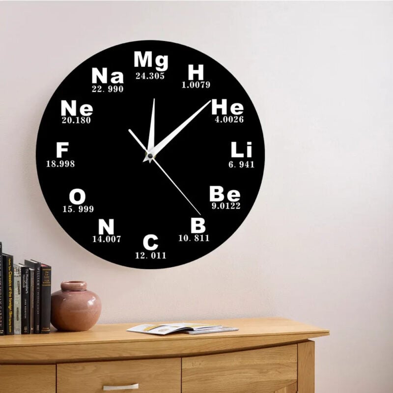 Periodic Table Of Chemical Elements Wall Clock - Banlight