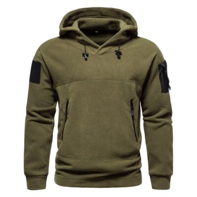 Men's Tactical Hoodie – Windproof Military Pullover Sweatshirt with ...